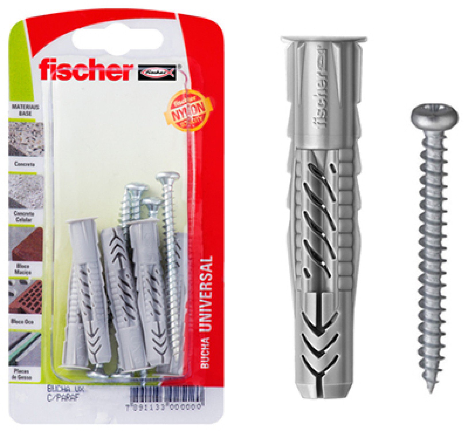Bucha Para Parafuso Fischer com Aba UX10 602564 - Lojas Quero-Quero